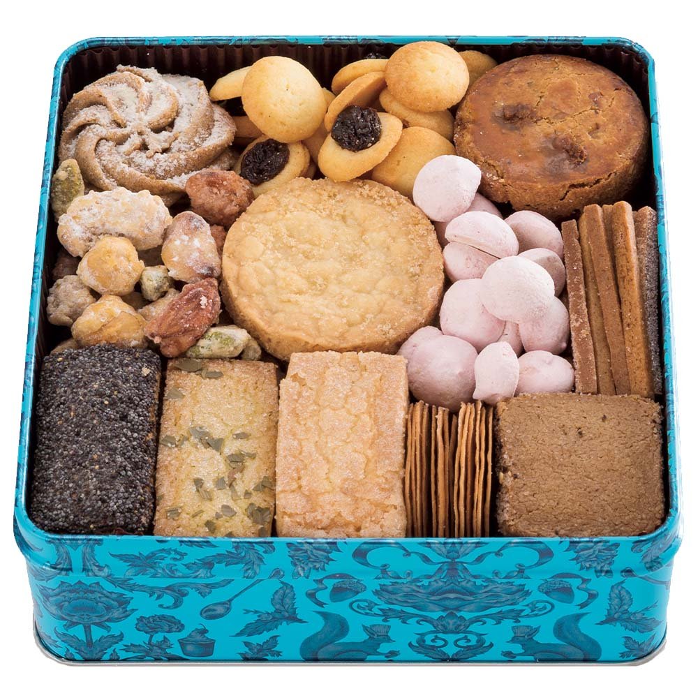 Patisserie Gin No Mori Handmade Cookie Assortment Tin Gift Box (14 Typ ...